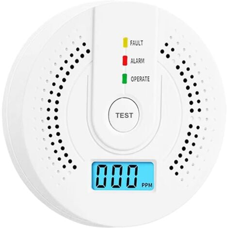 Carbon Monoxide Detector, CO Gas Monitor Alarm, AA Battery Powered CO ...