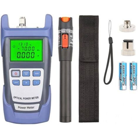 Fiber Optic Tool Kit with 10mW Optical Power Meter Handheld Fiber Optic ...