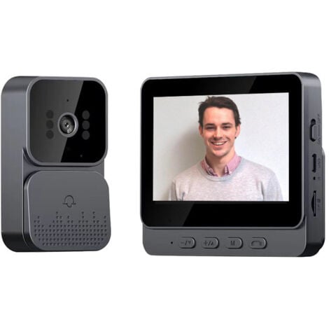 Video Doorbell with 4.3 inch IPS Screen, Video Intercom, Two-Way Voice ...
