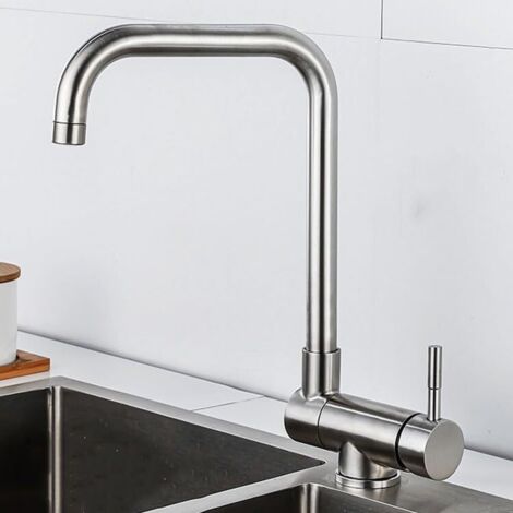 Foldable Kitchen Sink Mixer Tap, 1 Hole Kitchen Mixer Tap, Swivel Spout ...