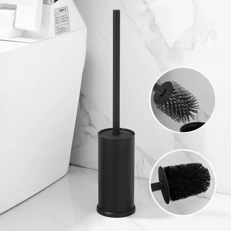 304 Stainless Steel Toilet Brush with Holder Long Bucket Stand Round ...