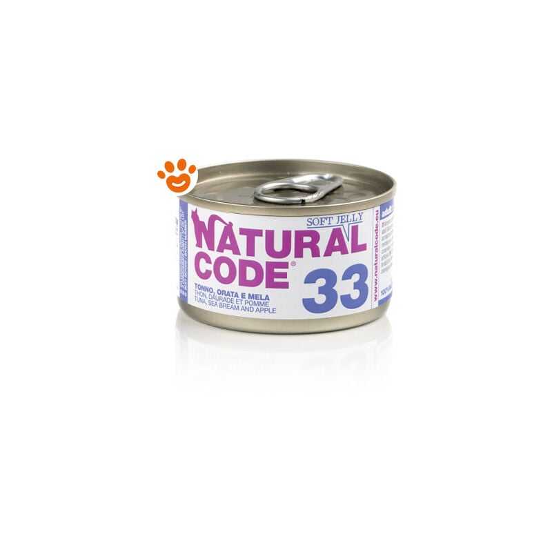 Natural Code 33 Cat Adult al Tonno e Orata e Mela in Jelly - Natural ...