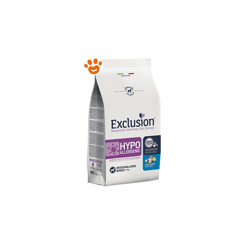 Exclusion Dog Hypoallergenic Medium Adult Large Breed Pesce e Patate - Exclusion Dog ...