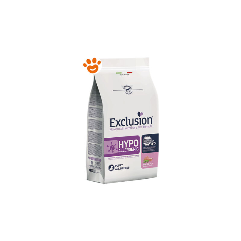 Exclusion Dog Hypoallergenic Puppy All Breeds Maiale e Piselli - Exclusion Dog Hypoallergenic ...