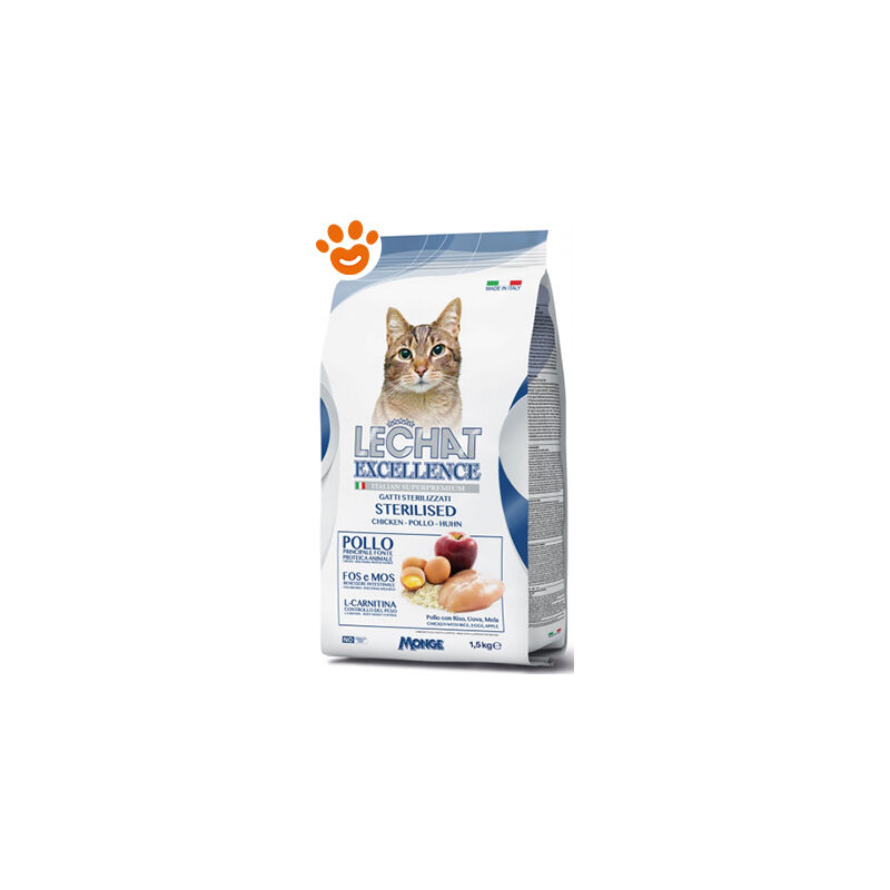 Monge LeChat Cat Adult Excellence Sterilized al Pollo - Monge LeChat ...