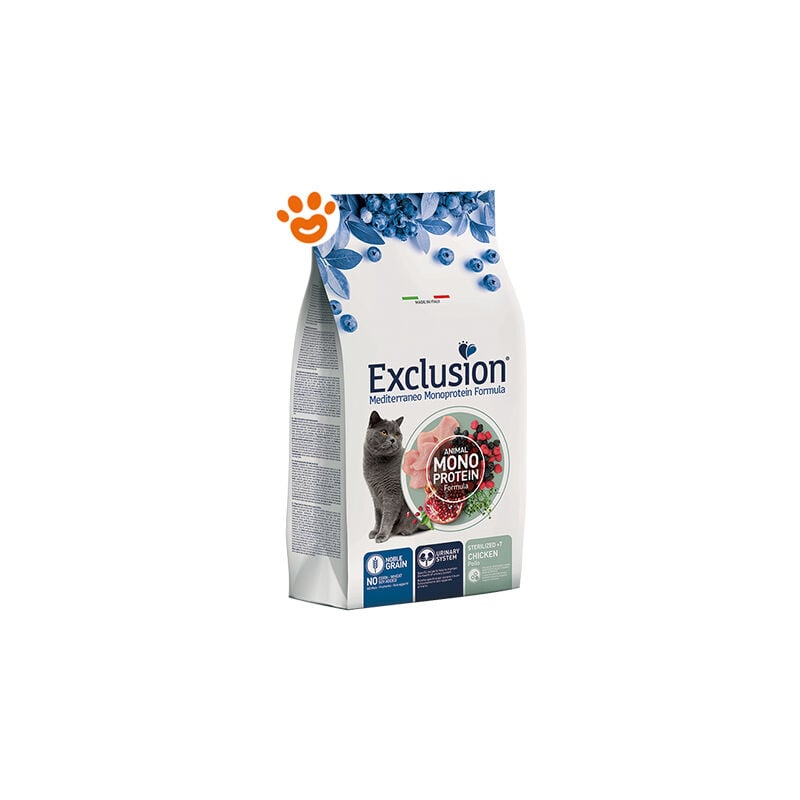 Exclusion Cat Mediterraneo Monoproteico Noble Grain Sterilised Adult Pollo 7+ - Exclusion Cat ...