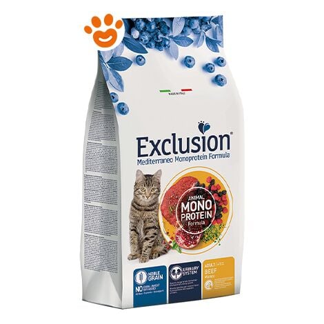 Exclusion Cat Mediterraneo Monoproteico Noble Grain Adult Manzo - Exclusion Cat Mediterraneo ...