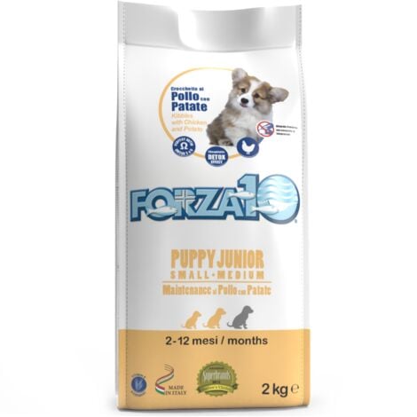 Forza10 Dog Maintenance Puppy Junior Small/Medium Pollo e Patate - Sacco Da 2 Kg