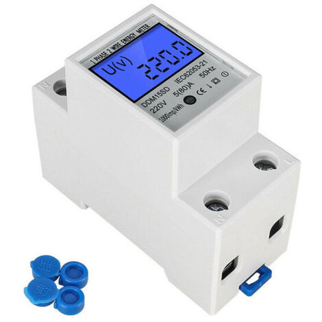 Contatore elettrico - Contatore di energia digitale DIN - 80 A - 220 V ...