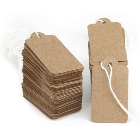 Etichette per prezzi in carta kraft, 500 pezzi, 22 mm x 35 mm ...