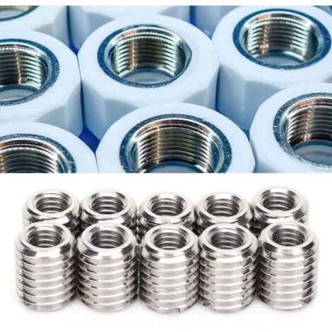 10 pezzi di dadi con inserto filettato, dado riduttore filettato M6 x 1 ...