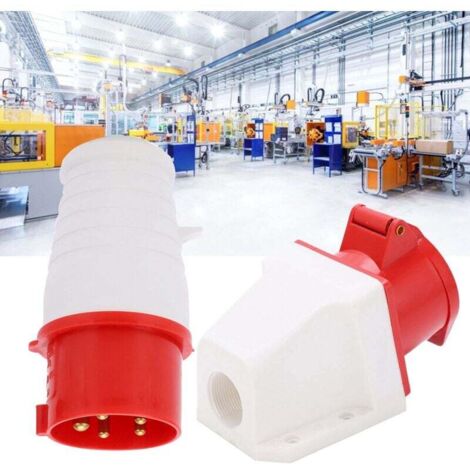 Presa trifase, presa industriale da superficie a 5 pin da 16 A, presa ...