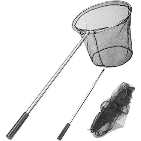 Red de pesca de 180 cm/caña de pescar telescópica retráctil plegable de ...