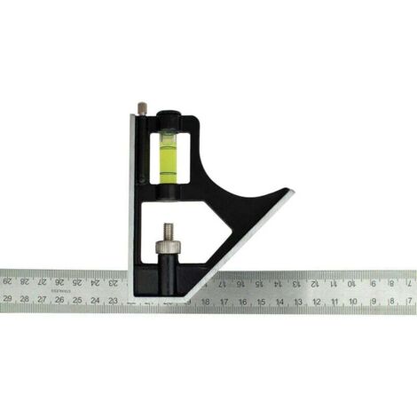 Escuadra combinada KZQ, 300 mm, acero inoxidable, graduación métrica ...