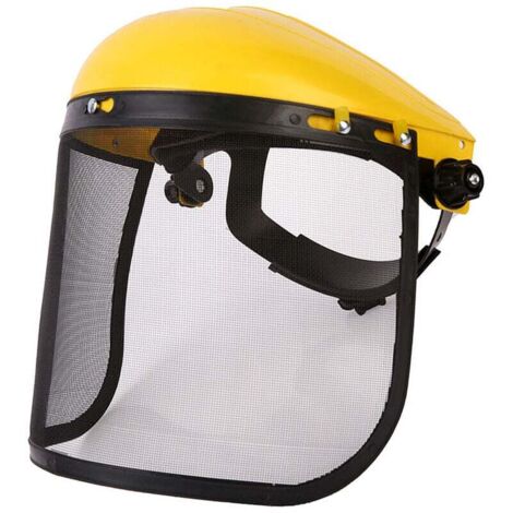 Visera de malla de acero y orejeras ajustables, protección para rostro ...