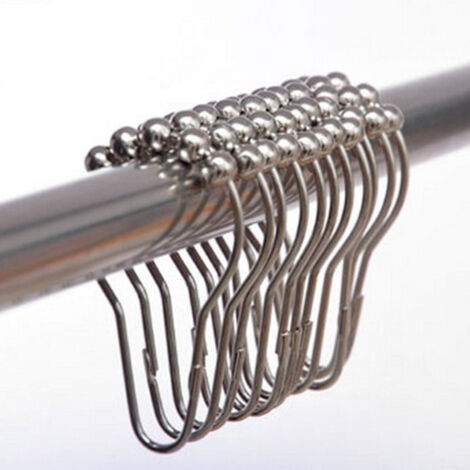 Anneaux de douche en gourde 24 pièces, anneaux de rideau de douche en ...