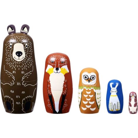 Ours poupées gigognes russes Matryoshka en bois empilable ensemble ...