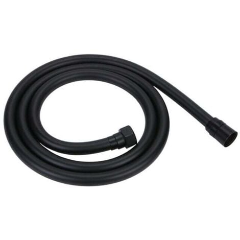 Noir Flexible Douche 1,5m en PVC Tuyau douche Avec double protection ...