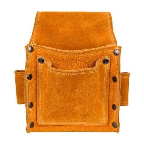Leather Pouch Tool Organizer Bag for Carpenters Electricians Organizer ...