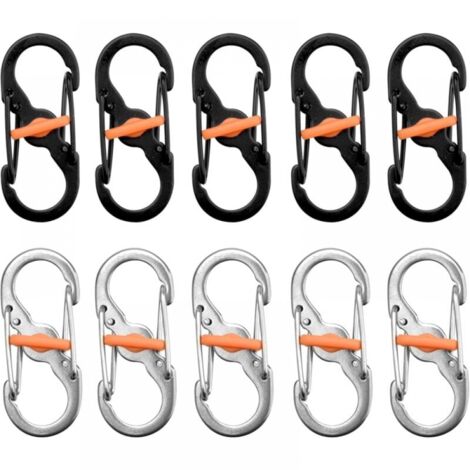 10pcs Small Stainless Steel Screw Eye Carabiner - Small Carabiner ...
