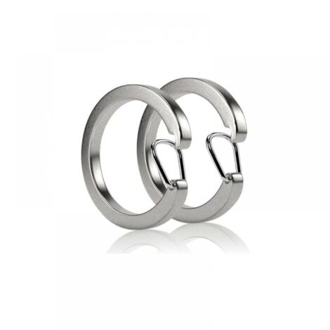 (32mm) 2 Pack Stainless Steel Key Rings - Quick Release - Small ...