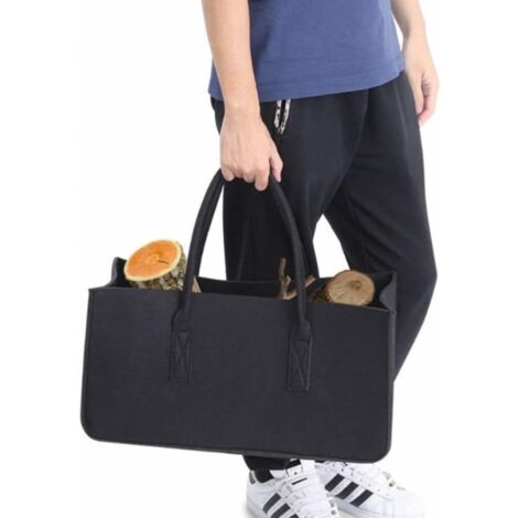 1 Stück Holzscheittasche, Filztasche, Holzscheitkorb, Holzscheit ...