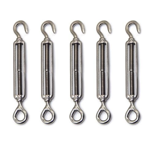 5er-Pack M4-Kabelspanner, Edelstahl 304, verstellbarer Zaunspanner für Wäscheleine, Gartenzaun