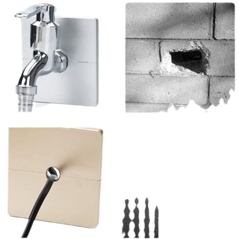 4 Stück Wand-Split-Flansch, quadratische Abdeckung aus ABS-Kunststoff ...