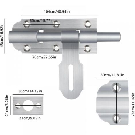 Außentürriegel mit Vorhängeschloss-Haspe, 135 mm Edelstahl ...