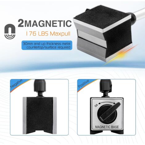 Magnetfuß für Messuhr, Messuhrhalter, verstellbarer Magnetständer für ...