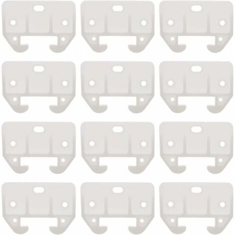 13Pcs White Plastic Drawer Rail Guide Dresser Drawer Guide Furniture ...