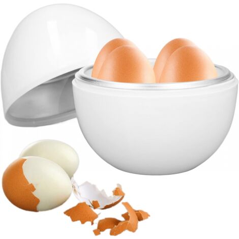 1pc Egg Boiler 4 Eggs Capacity Microwave Oven Hard Boiled Eggs Compact Design PP Material Steamer Hard Boiled Eggs for Home