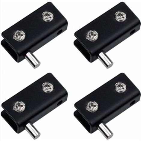 4 Pack Pivot Hinges, Frameless Glass Door Hinges Black - Stainless ...