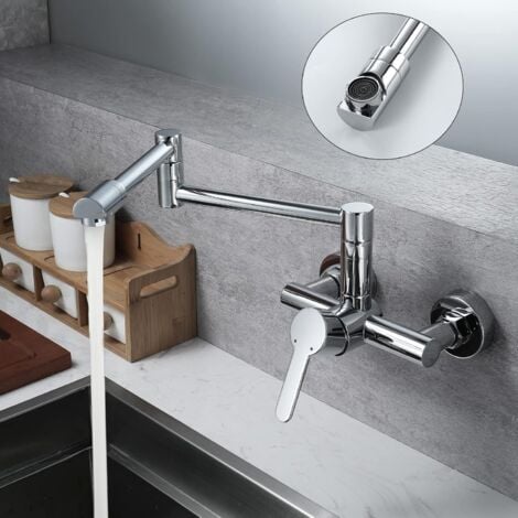 Wall Mounted Kitchen Faucet Kitchen Faucet Swivel Sink Faucet Single ...