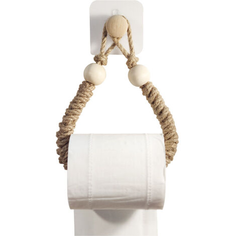 1 Pcs Towel Rack Rope Paper Holder Bathroom Toilet Roll Retro Jute Rope ...