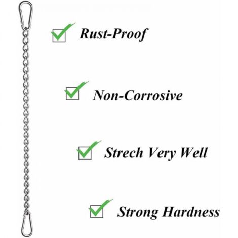 Hanging Chair Chain, Chain with Two Carabiners, Swing Hooks, 66cm ...