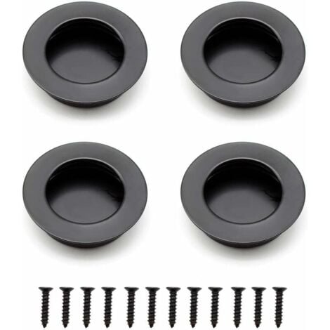 4 Pieces Round Recessed Handle, 40 mm Stainless Steel Sliding Door ...