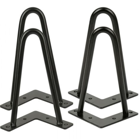 Set of 4 20cm Simple Wrought Iron Metal Table Leg Brackets for ...