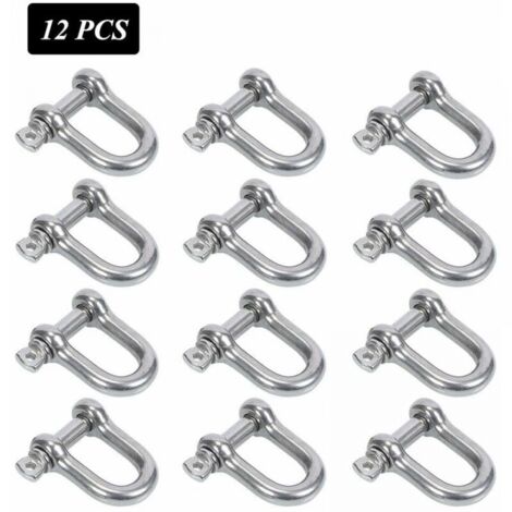 Stainless Steel Shackle 12Pcs M4 Stainless Steel Shackle Lifting ...