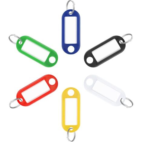 (20pcs) Writable Keychains, Colorful Keyrings, Labels, Handwritten ID ...