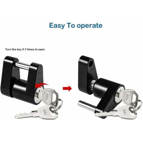 Tow Bar Lock, Tow Bar Hitch Lock Tow Bar Padlock 1/4 Inch Tow Bar Core ...