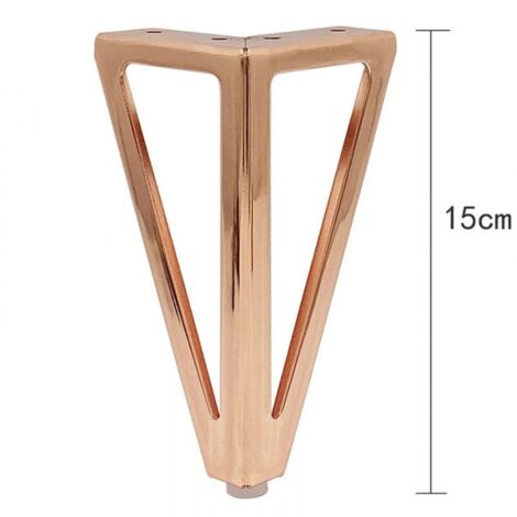 Set of 4 15cm Triangular Metal Table Legs Modern Style Furniture Feet ...