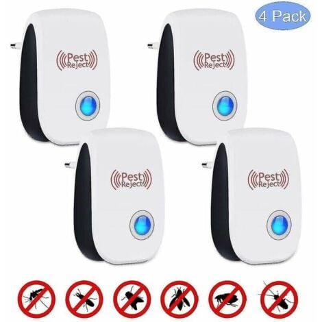 Ultrasonic Insect Repellent, 4 Pack Ultrasonic Rat Repellent ...