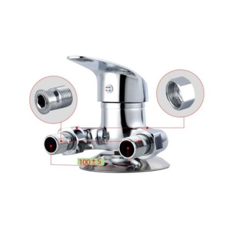 Surface mounted shower mixer Triangular shower solar water heater ...