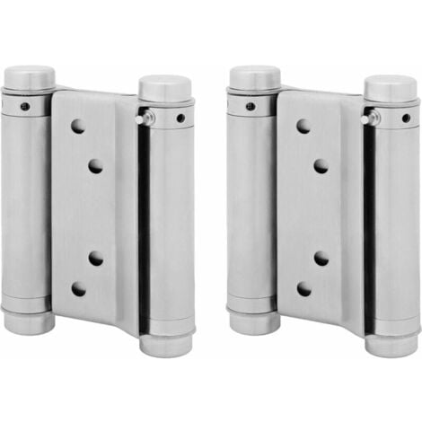2x Pair Hinge Door Swing Double Action Spring Stainless Steel Saloon ...