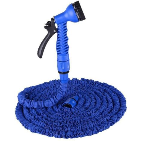7 Function Expandable Blue Garden Hose, Max. Length 45m, Garden ...