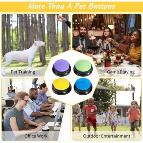 Recording Buzzer, 4 Buttons Dog Recording Buzzer, Communication ...