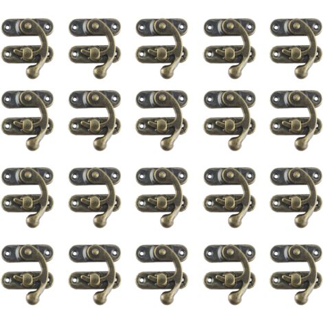 20 Pack Large Metal Horn Latches with Bronze Tone Locking Hooks for ...