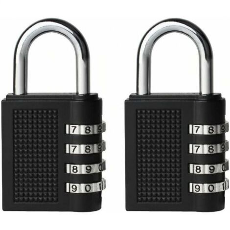 2pcs Combination Locks Outdoor Padlock for School Locker Toolbox Pad Lock Small Combo Digit Sports Gate Resettable 4 Digit Code Outdoor Locker Lock