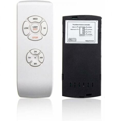 White Universal Ceiling Fan with Remote Control 110V/220V Wireless ...